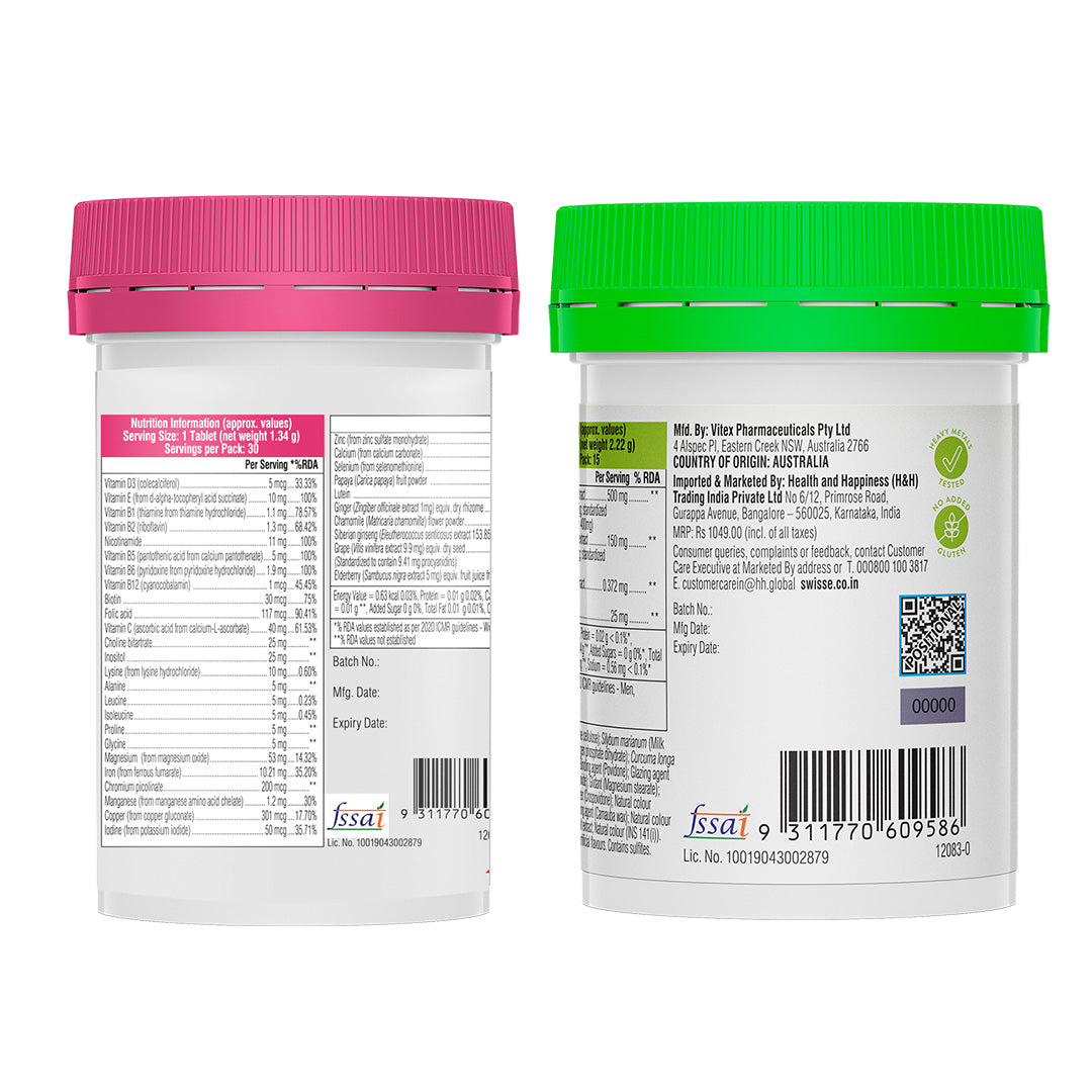 Swisse Liver Detox (30 Tablets) & Swisse Multivitamin for Women (30 Ta