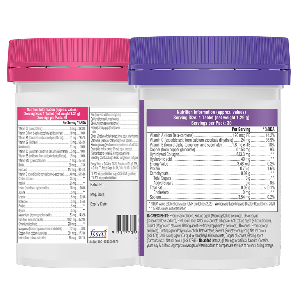 Swisse Multivitamin for Women (30 Tablets) & Swisse Collagen+ Hyaluron